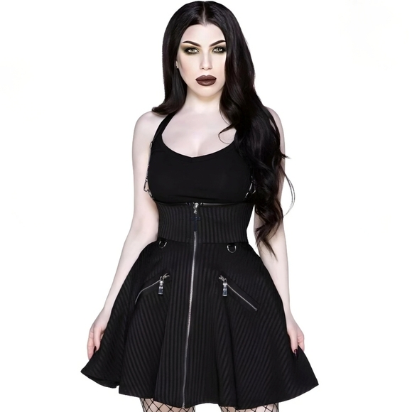 Killstar | Skirts | Killstar Dark Flair Skirt Pinstripe Design ...